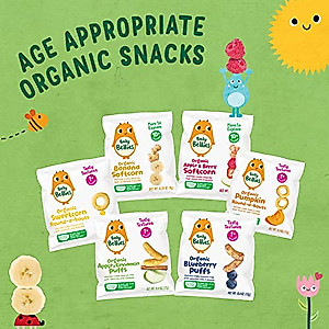 Little Bellies Organic Round-a-bouts Baby Individual Snack Packs, Sweetcorn, 0.4 Ounce (Pack of 6)