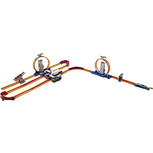Hot Wheels Track Builder Total Turbo Takeover Track Set, Motorized Playset with Loops & Stunts, Includes 1 Hot Wheels Die-Cast Car, Toy for Kids 6 to 12 Years Old [Amazon Exclusive]