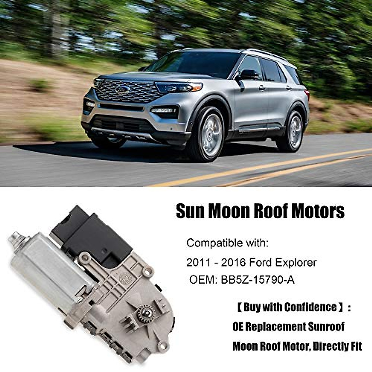 Sunroof Motor Compatible with Ford Explorer 2011-2017 Sunroof Moon Roof Motor BB5Z-15790-A