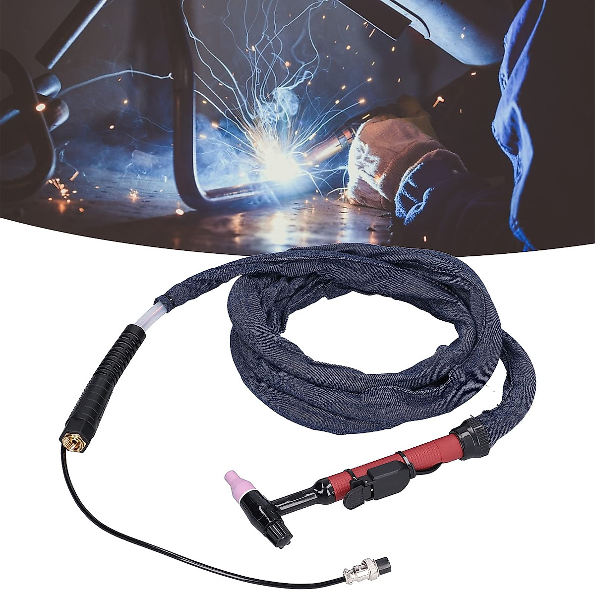 TIG Welding Torch TIG Welding Torch Flexible Head Integrated Argon Arc Welder Gun M16 QQ150 3.7meter
