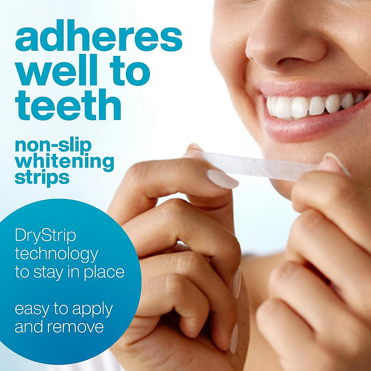 AquaSonic Professional Teeth Whitening Strips - Enamel Safe Teeth Whitening with Hydrogen Peroxide - Easy to Use, Non-Slip, Affordable & Effective (Unflavored)