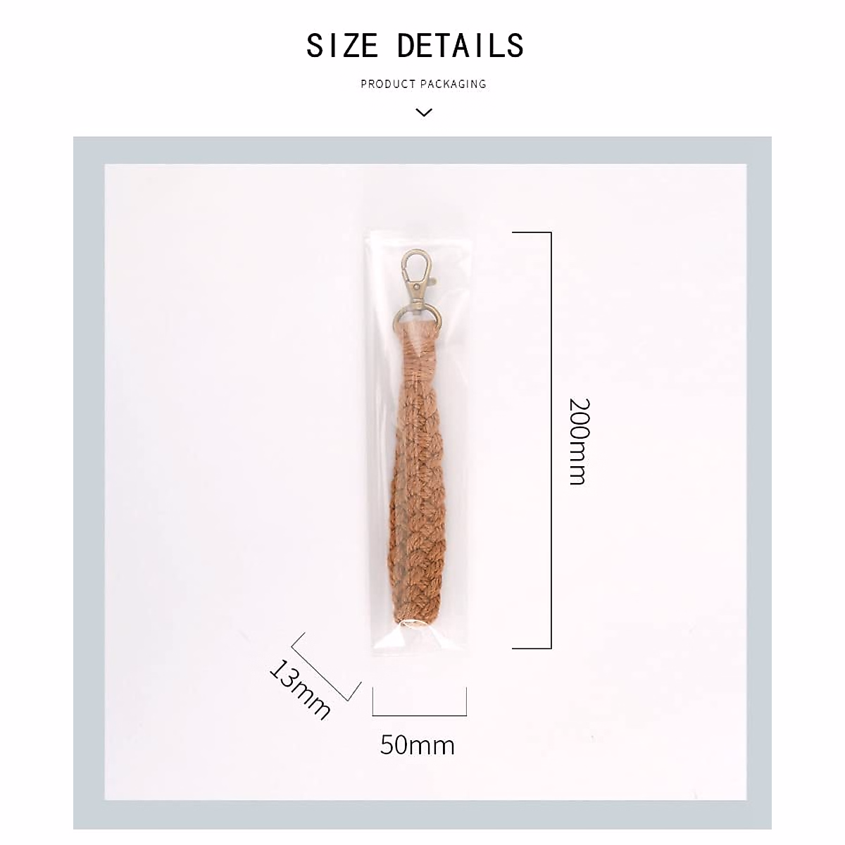 Dannwlot 6pcs Boho Macrame Wristlet Keychain for Women Car Key Holder Lanyard Keyring Strap Wallet Pendant Teacher Mother's Day Gift