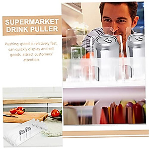 Plastic Organizer Clear Water Bottle Clear Water Bottles 3pcs Shelf Pusher 35c Pusher White Drinks Plastic Water Bottles Cosmetic Fridge Bottle Organizer