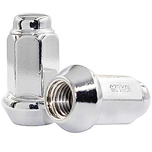 Wheel Accessories Parts Set of 16 Chrome 10x1.25 ATV Lug Nuts Bulge Acorn Seat 1.25" Long, 14mm Hex - Fits Honda, Suzuki, Yamaha & Arctic Cat ATV/UTVs and 550/850 Polaris Sportsman XP ATVs
