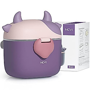 NCVI Baby Formula Dispenser with Scoop and Leveller Portable Storage Formula Containers for Travel, Non-Spill Smart Baby Milk Powder Formula Dispenser for Fruits, Snacks and Nuts (Purple)