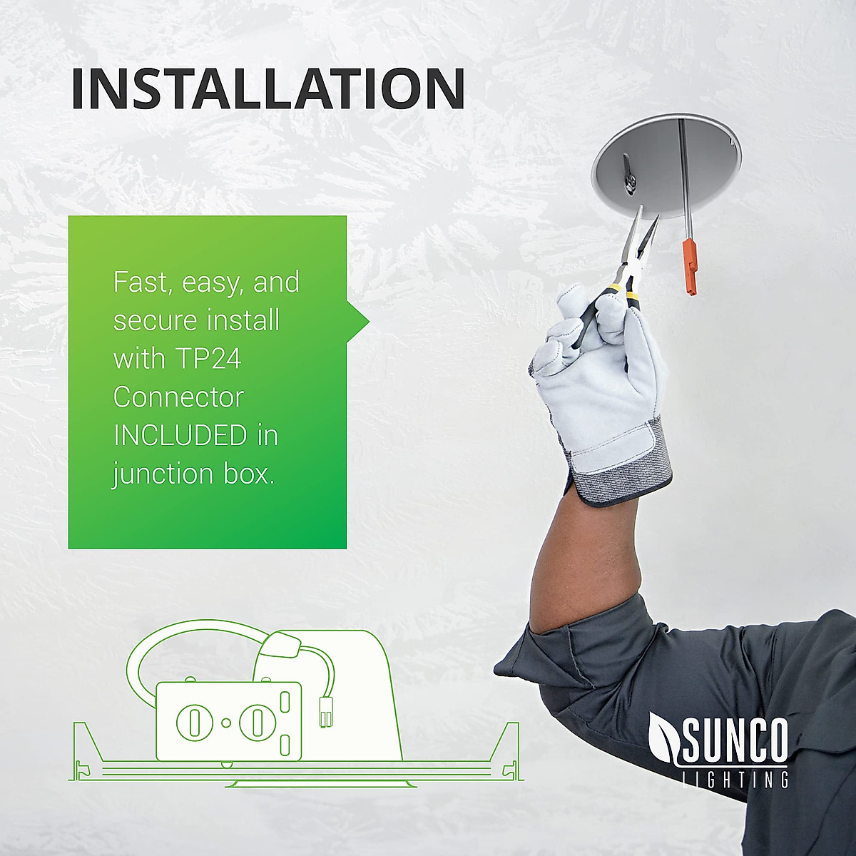 Sunco 24 Pack 4 Inch Recessed Lighting Housing Can Light New Construction Air Tight Steel Ceiling Can 120-277V Hard Wired TP24 Connector Easy Install IC Rated, UL Listed