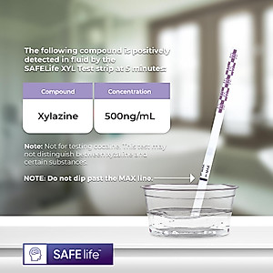 SAFE LIFE Xylazine Test Strips [25 Pack], Xylazine(XYL) Test Strips-Test Liquids and Powders for Presence of Xylazine