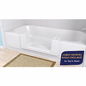 CleanCut Convertible Bathtub Accessibility Kit - Convert Existing Tub to Walk-In Tub (White, Size Large)