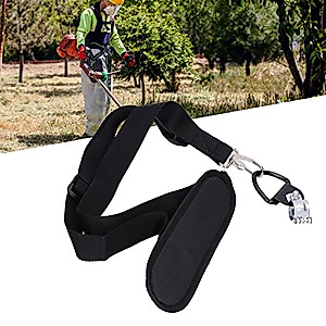 Ftory Black Trimmer Shoulder Strap,Single Shoulder Trimmer Lawn Mower Adjustable Strap for Brush Cutter Garden