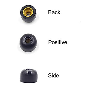 Defean TWS-Pro Earbuds Memory Foam Eartips Tips Compatible with Jabra Elite 65t,Elite 75t,Active, Elite Sport/Sennheiser Momentum Wireless/Bragi Dash/Samsung Gear IconX, Galaxy Buds Earphone(Small)