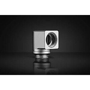EKWB EK-Quantum Torque Micro Rotary 90 Degree Angled Fitting, Satin Titanium