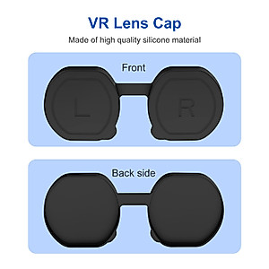 (1 Pack) NTidea VR Lens Protect Cover for PSVR2, Washable Protective Sleeve Dust Proof Cover Compatible with PS VR2 Accessories, White