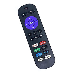 Replacement Roku TV Remote, Compatible with TCL/ONN/Element/Westinghouse/Haier/Hitachi/LG/Sanyo/JVC/Magnavox/RCA/Philips Roku Built-in Smart TVs