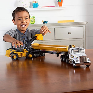 ERTL Freightliner 1: 32 Scale 122SD Semi with Side Dump Trailer , White