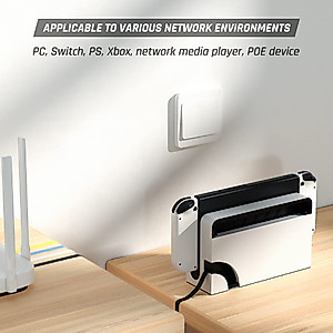 FANPL Cat 6 Ethernet Cable for Nintendo Switch OLED (Black)