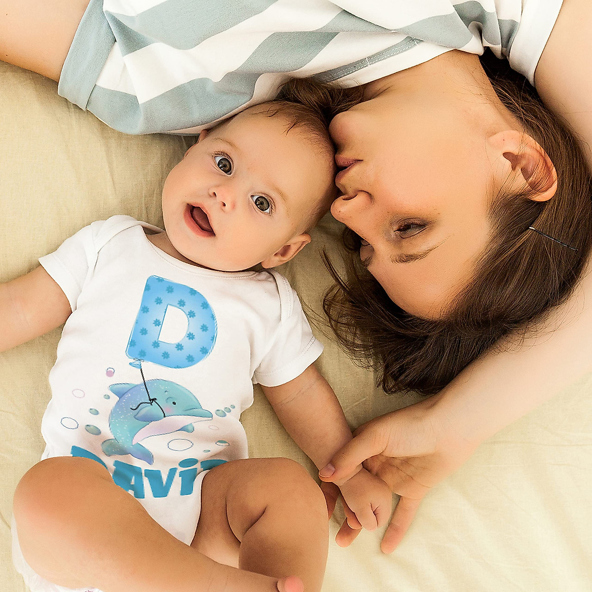 Ugly Christmas Sweater Personalized Girl Boy Baby Bodysuit Gift w/Name & Initial Newborn 6 12 18 24 Months Clothes