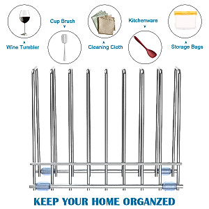 24Pack Reusable Storage Bags with Drying Rack, BPA Free PEVA Reusable Freezer Bags,Reusable Gallon Bags, Reusable Sandwich Bags, Silicone Food Bags for Women, Men and Kids