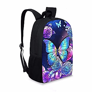HELLHERO Butterfly Backpack for Girls for School Kids Schoolbag Preschool Backpacks Primary Bookbag Laptop Pack Travel School Bags College Rucksack Satchel Hiking Outdoor