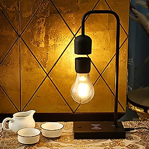 Coolha Floating Lamp with Wireless Phone Charger & LED Light Bulb Floating in The Air Freely Unique Magnetic Levitating Cloud Desk Lamp Home Decor & Gift for Friends Families