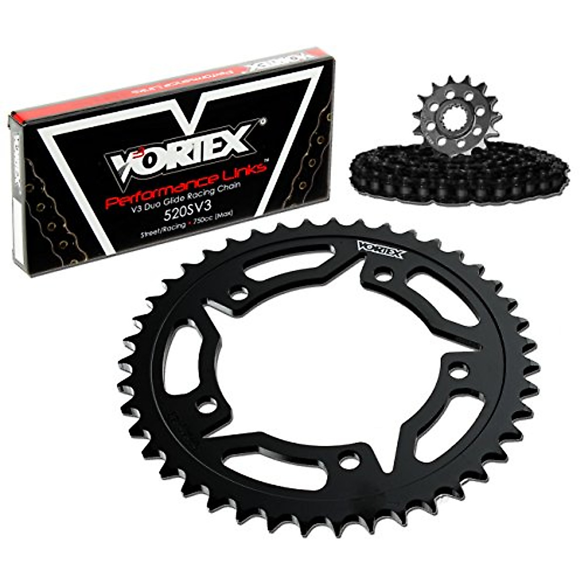 Vortex CK6317 Racing Sprocket Kit , Black