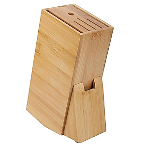 Fdit Multifunctional Bamboo Knife Rack Kitchen Knife Rack Storage Kitchen Knife Rack Ventilated Knife Holder Knife Block Tool