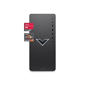 HP Victus 15L Gaming Desktop Computer Bundle PC, AMD Ryzen 7 Processor, AMD Radeon Graphics, 16 GB SDRAM, 512 GB SSD, Windows 11 Home OS, Wi-Fi 6 and Bluetooth (TG02-0130, 2022)