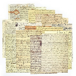 150pcs Vintage Scrapbooking Paper,Old Book Page Music Notes Background Material Paper for DIY Decoupage Junk Journal Scrapbooks Supplies