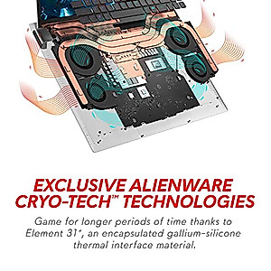 Alienware X17 R1, 17.3 inch FHD 360Hz Non-Touch Gaming Laptop - Intel Core i7-11800H, 32GB DDR4 RAM, 1TB SSD, NVIDIA GeForce RTX 3080 16GB GDDR6, Windows 11 Home - Lunar Light