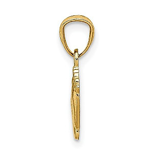 IceCarats 14K Yellow Gold Small Feet Necklace Charm Pendant Only