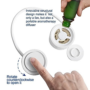 OBR KING Folding Portable Neck Fan, Electric Usb Rechargeable Hand Held Bladeless Pocket Fan, Mini Small Hanging Neck Fan Handheld For Walking/Outdoor/Travel/Office Use