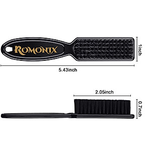 ROMONIX Barber Blade Cleaning Brush Hair Clipper Brush Nail Brush Tool for Cleaning Clipper (Black)
