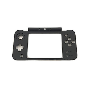 New Full Housing Case Cover Shell Front Bottom Panel LCD Frame Middle Frame Screen Lens Cover Replacement Parts for New 2DS XL LL Game Console Black & Blue