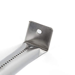 DELSbbq Burner Tube with Screw for Blackstone 17inch Gas Grill, Stainless Steel BBQ Grill Burner for Blackstone 1650 Grill Portable Table Top Camp Griddle