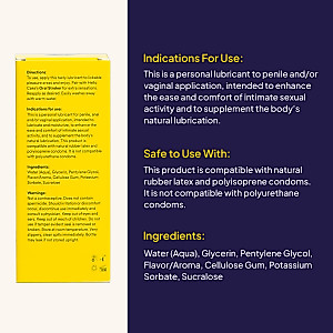 Hello Cake Vanilla Chai Flavored Personal Lubricant - Water-Based Lube - No Aftertaste, Easy Clean-Up - Vegan, Sugar-Free, Gluten-Free, & Hormone-Free - 1.7 fl oz