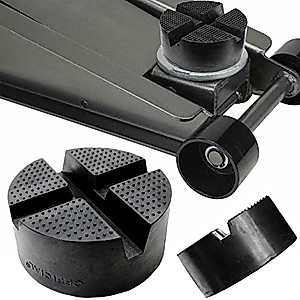 DIY Car Universal X-Slot Jack Pad Rubber Frame Rail Adapter Protector Pinch Weld Side Car Lifting Anti Slip Design Floor Support 10x4.7cm Trolley