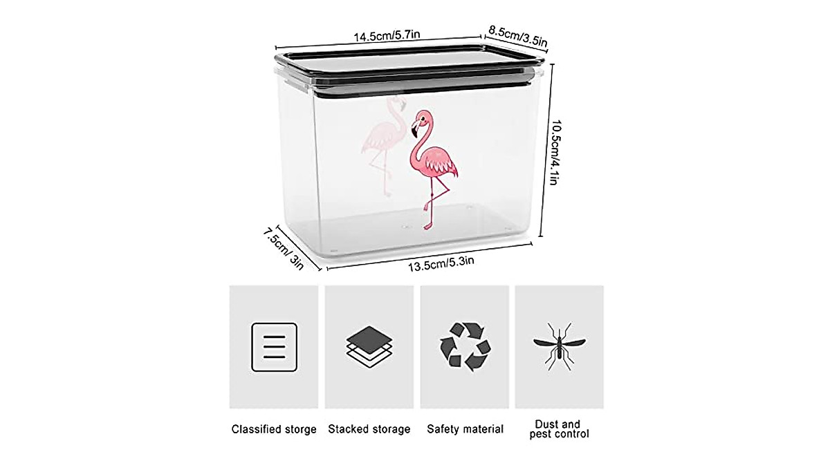 Cute Pink Flamingo Storage Box - Organize Your Kitchen