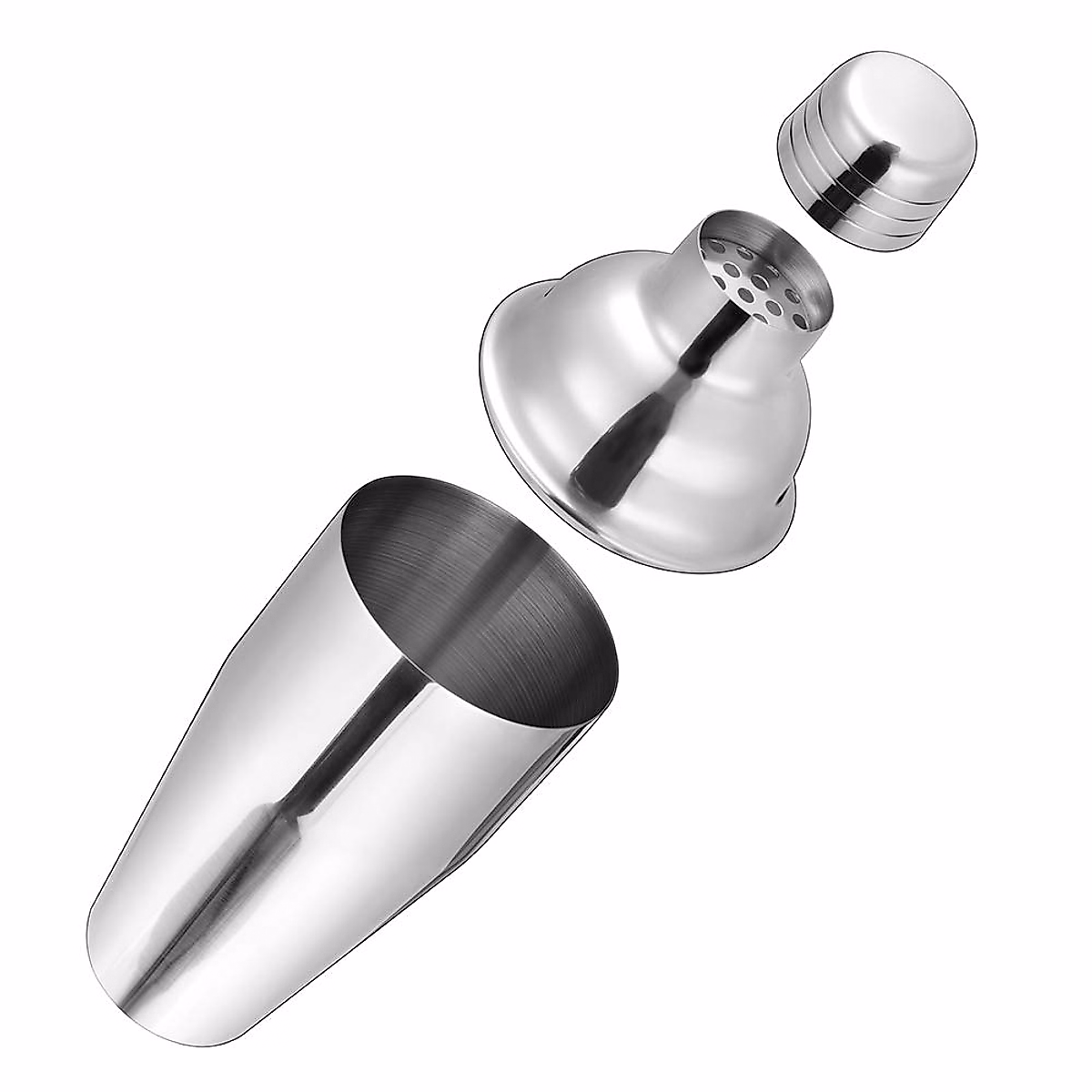 Etens Cocktail Shaker Double Jigger Set, Bundle Martini Shaker 24oz & Bell Jigger 2oz 1oz for Bartending – Bar Drink Margarita Mixer | Shot Measure Jigger with Measurements | Bartender Kit Measuring