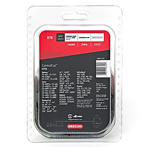 Oregon H78 ControlCut Chainsaw Chain for 20-Inch Bar – 78 Drive Links, Replacement Low-Kickback Chainsaw Blade, .050 Inch Gauge, .325 Inch Pitch, fits Echo, Poulan, Ryobi & Husqvarna Models (H78),Black