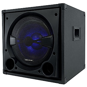 Rockville BASS Blaster 12 12" 800w Powered Home Audio Subwoofer Theater Sub, Black