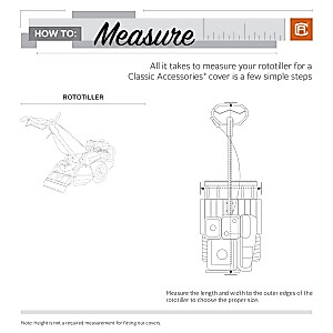 Classic Accessories Gas Rototiller Cover