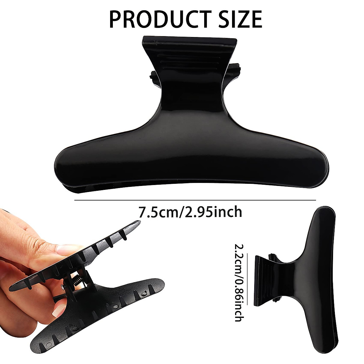 39 Pcs Butterfly Hair Clips Set with Non-slip Grip - Alligator Croc Clips, 3 Rat Tail Combs for Sectioning and Styling Hair Salon Tool for Girls