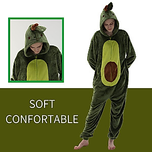 COSUSKET Snug Fit Unisex Adult Onesie Pajamas, Flannel Cosplay Animal One Piece Halloween Costume Sleepwear Homewear