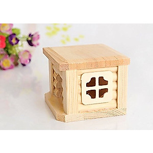 Litewoo Hamster Hideout Chewable Toys Wooden Accessories—— Hut