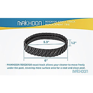 Makhoon R0526100 Track Replacement Compatible with Zodiac MX8, MX6 Pool Cleaner Tire Track R0526100 (4)