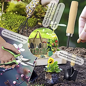 17 Pieces Garden Tools Set, Heavy Duty Gardening Hand Tool Kits with Sturdy Fabric Storage Bag, Gardening Set Planting Weeding Trimming Loosening Transplanting, Gardening Gifts for Women