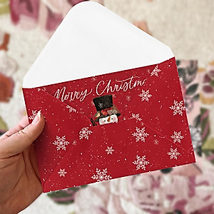 Artoid Mode 24 Pack Merry Christmas Thank You Cards Bird Snowman Xmas Tree Greeting Cards Gift With Envelope Sticker Blank Note Cards for Birthday Wedding Baby Shower Bridal Shower, 4 x 6 Inch