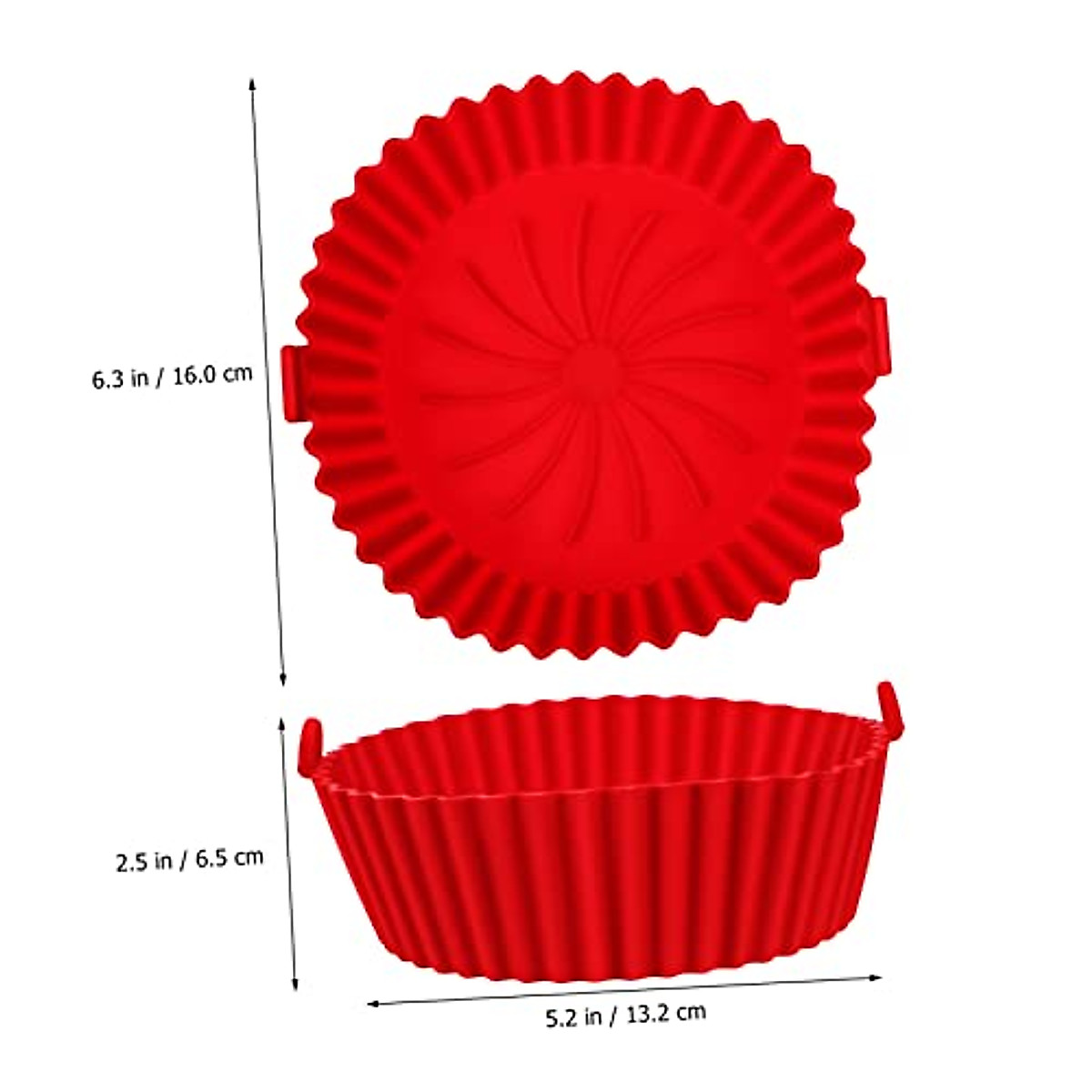 KICHOUSE 2pcs Fryer Pad Nonstick Bakeware Toaster Air Fryer Resin Tray Oven Pot Oven Baking Pan Reusable Air Fryers Pot Pot for Air Fryer Air Fryer Baking Pot Air Fryer Baking Pads Steamer