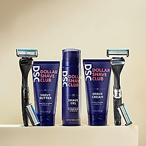 Dollar Shave Club Men's Razor 4-Blade Razor Blade Refill for A Comfortable Shave With Optimally Spaced Razor Blades for Easy Rinsing 4 Count