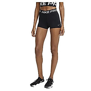 Nike Women's Pro 365 3in Shorts, Black/White, S (46)