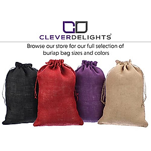 CleverDelights 6" x 10" Burlap Bags with Drawstring - 25 Pack
